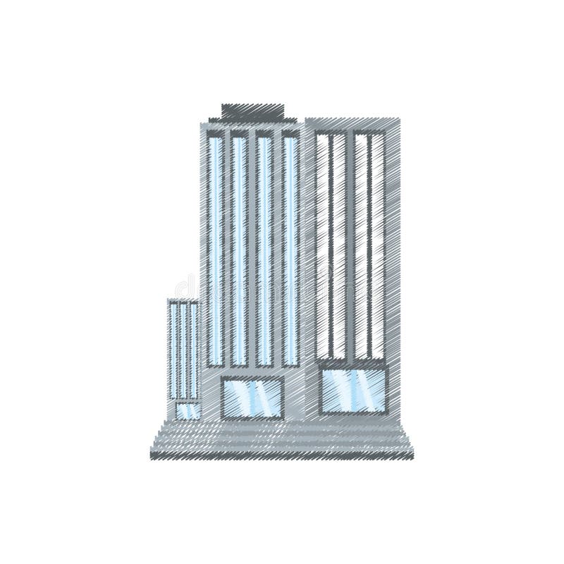 Drawing Building Living Place Stock Illustration - Illustration of ...