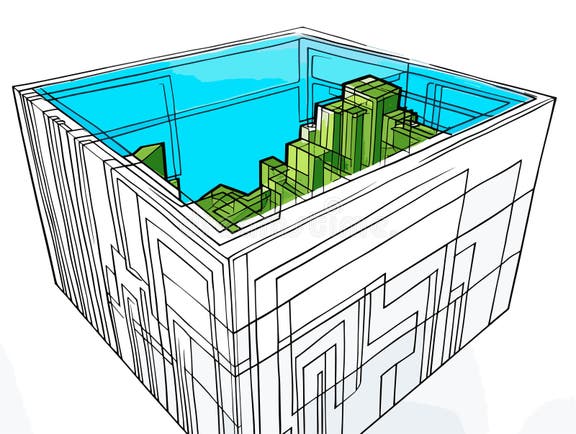 A Drawing of a Building in a Square Shape - Thinking Outside the Box ...