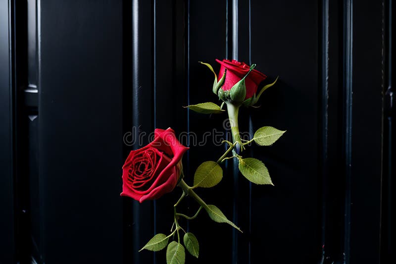 A Drawing with Bullets is a Bundle of Roses Lying on the Ground in the ...