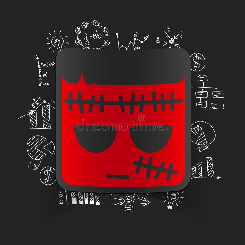 Drawing Business Formulas. Zombie Stock Vector - Illustration of ...