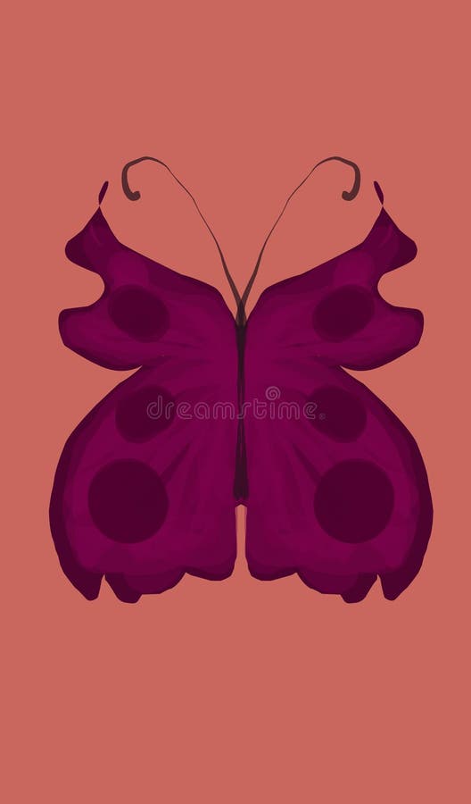 Drawing butterfly violet stock illustration. Illustration of spring ...