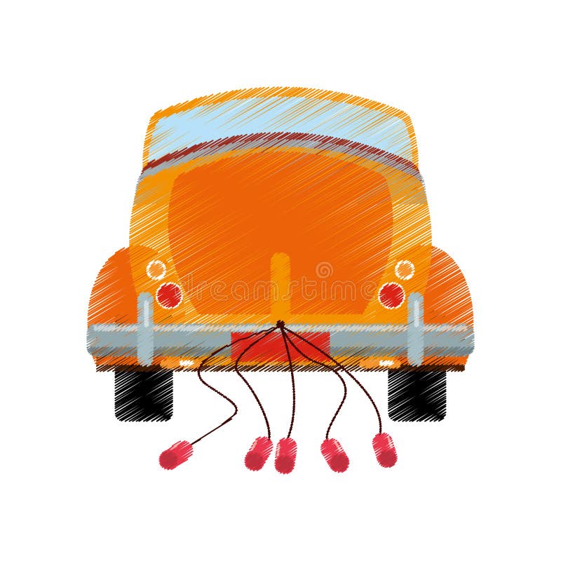 Drawing Car Classic Wedding Stock Illustration - Illustration of ...