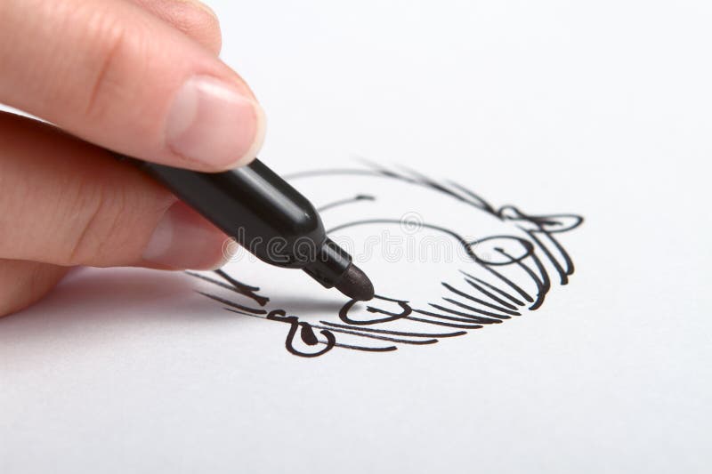 Drawing caricature stock image. Image of exaggerate, male - 23078339