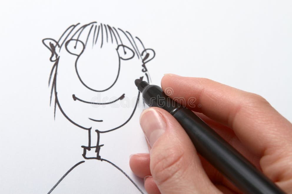 Drawing caricature stock image. Image of exaggerate, male - 23078339