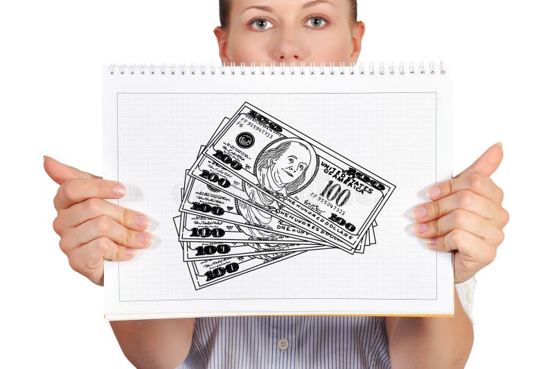 Drawing cash stock image. Image of currency, joyful, holding - 31805237