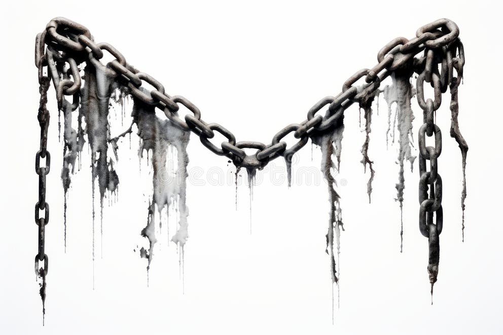 Drawing of a Chain with Dripping Water on it Stock Illustration ...