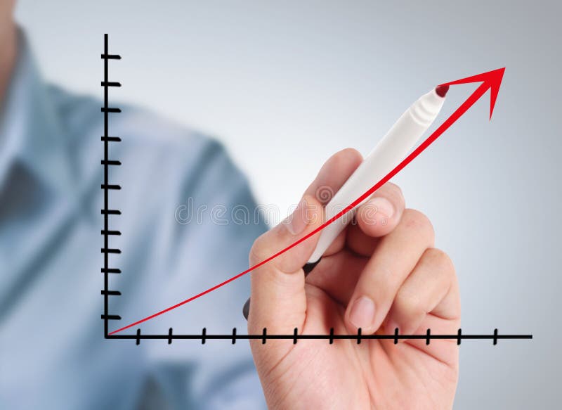 Drawing a chart show stock photo. Image of consultant - 56005274
