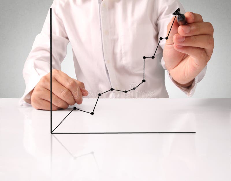 Drawing a chart show stock photo. Image of forecasting - 74269960