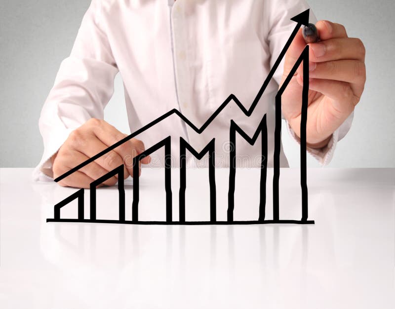 Drawing a chart show stock image. Image of drawing, business - 74271871
