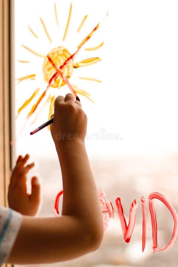 Drawing of the Child Name of the Virus Stock Photo - Image of word ...