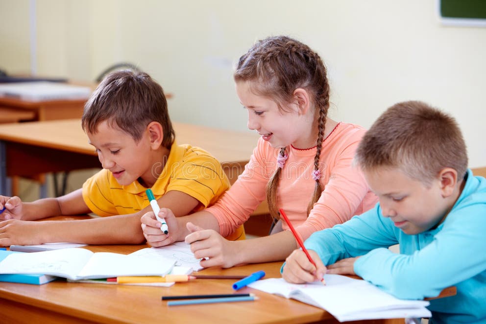 Drawing classmates stock photo. Image of group, person - 29515912