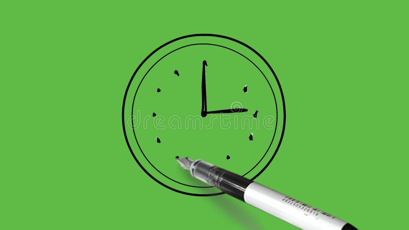 Drawing Clock without Needle in Black, Blue and Grey Colour Combination ...