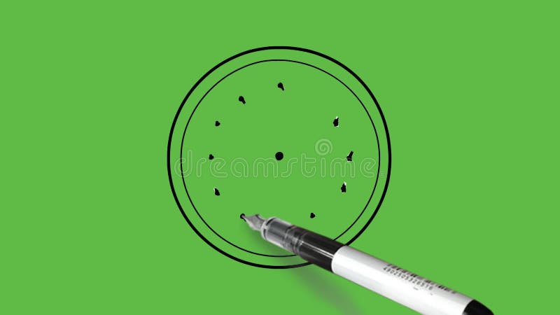 Drawing Clock without Needle in Black, Blue and Grey Colour Combination ...