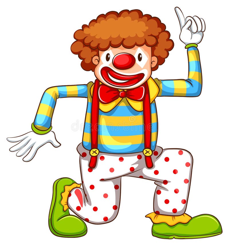 Clown Dancing Cartoon Emotion Faces Vector Illustration Stock Vector ...
