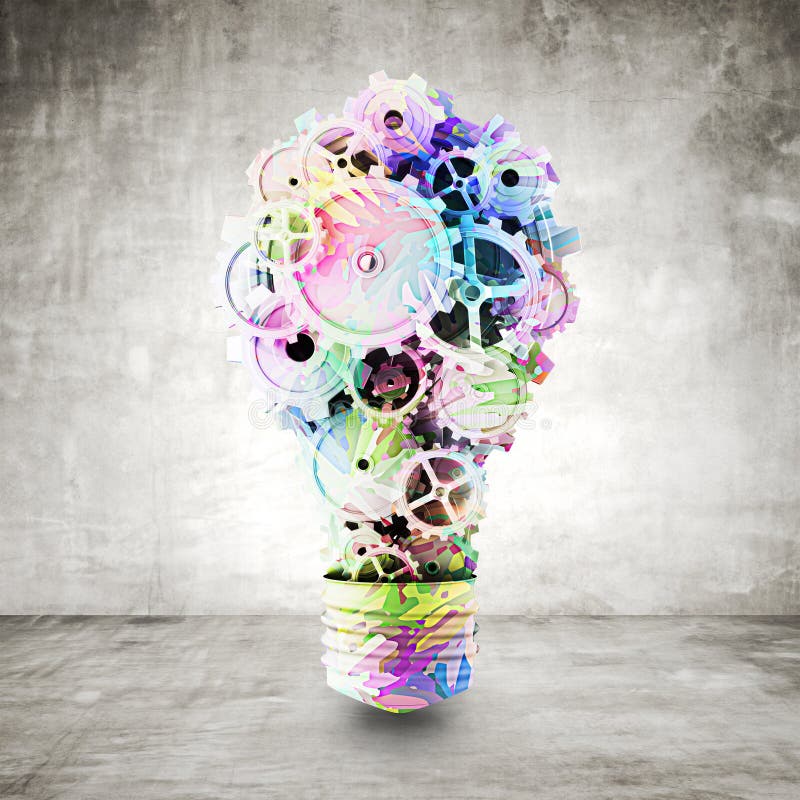 Drawing colored lamp stock illustration. Illustration of household ...