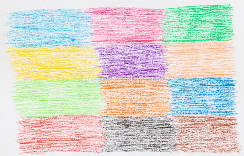Drawing with Colored Pencils. Stock Image - Image of text, orange ...