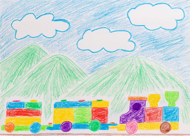 Drawing with Colored Pencils. Stock Photo - Image of sketch, drawing ...