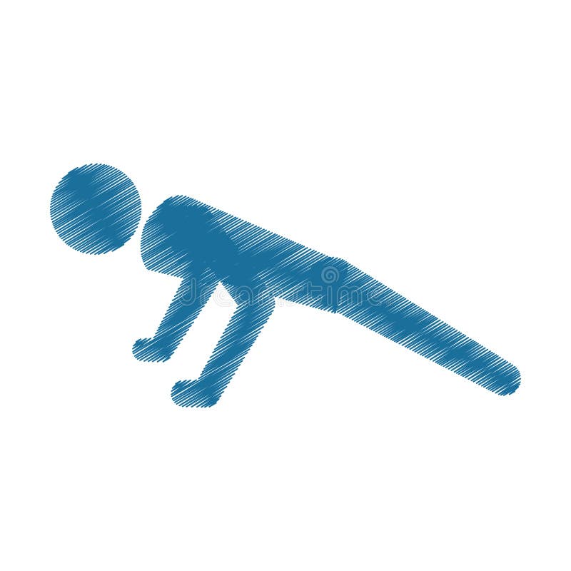 Drawing Colored Sport Man Silhouette Active Design Stock Vector ...