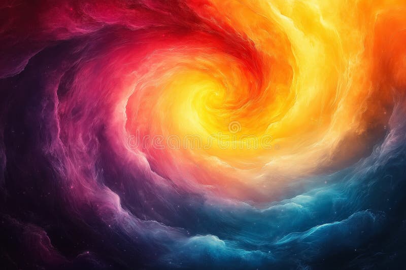 Drawing of a Colorful Vortex Stock Illustration - Illustration of ...