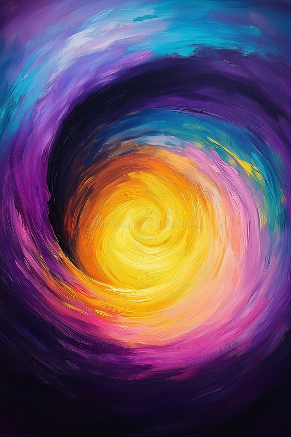 Drawing of a Colorful Vortex Stock Illustration - Illustration of ...