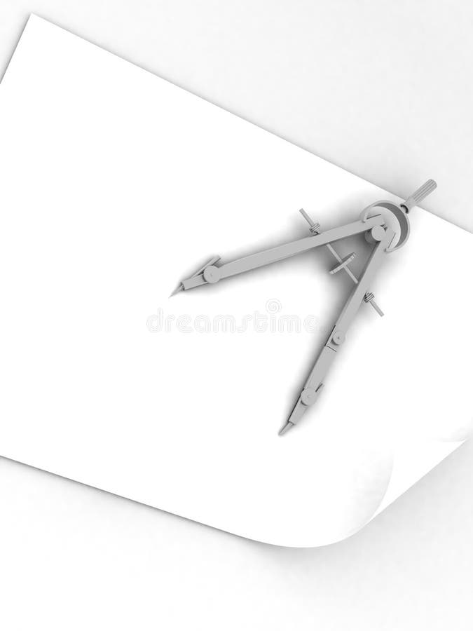 Drawing Compass stock illustration. Illustration of plan - 18139837