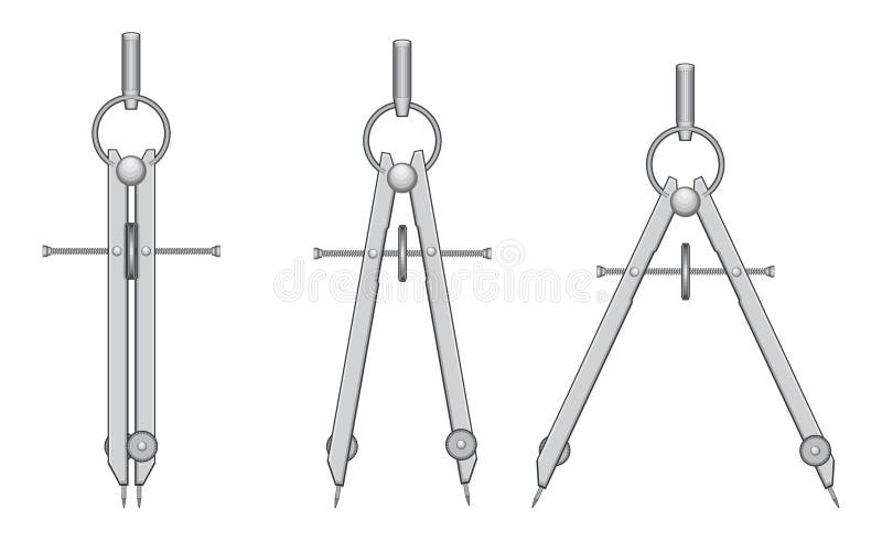 Drawing compass stock illustration. Illustration of diameter - 14631492