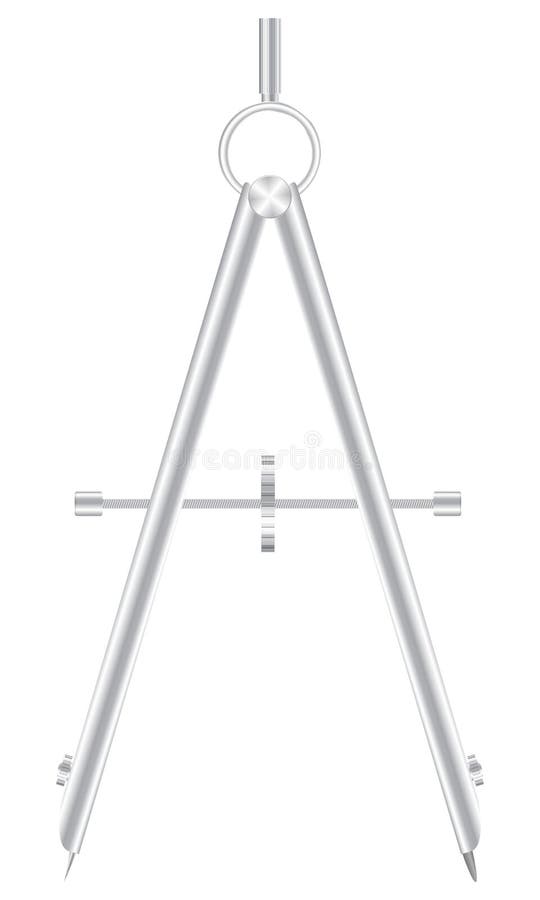 Drafting Compass Drawing Plan Design Circle Stock Vector - Illustration ...