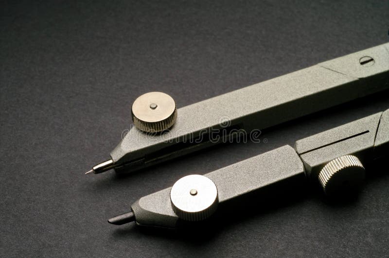 Technical Pen & Compass Stock Image - Image of radius, drafting: 1252825