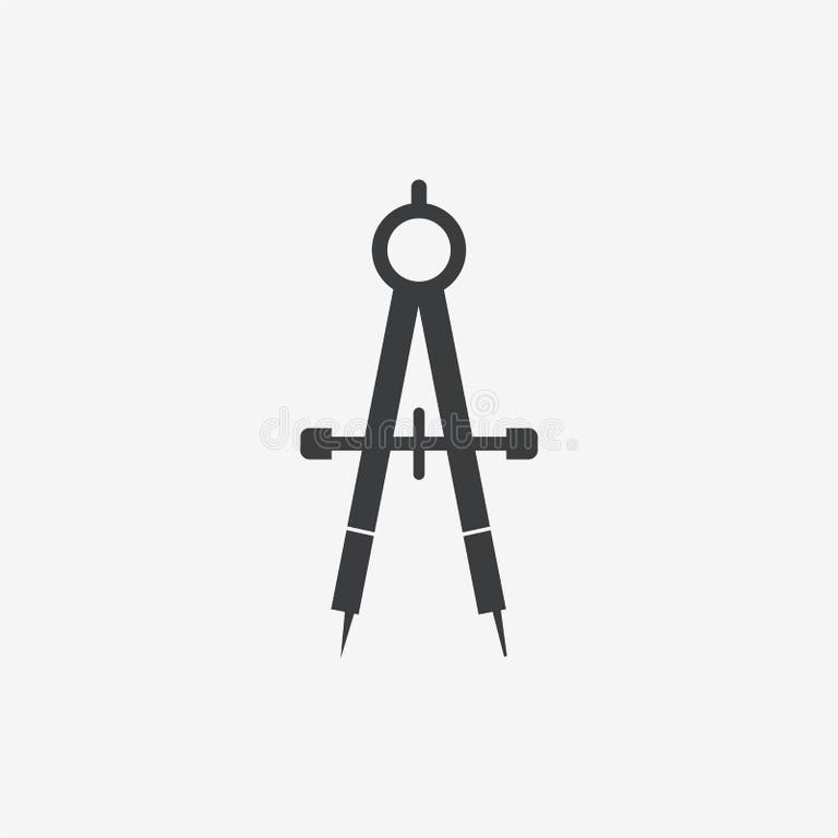 Drawing Compass Vector Icon Stock Vector - Illustration of engineering ...