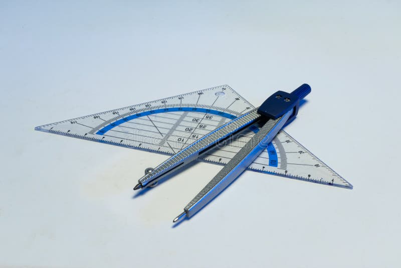 Geo triangle and compass stock image. Image of compass - 265527657