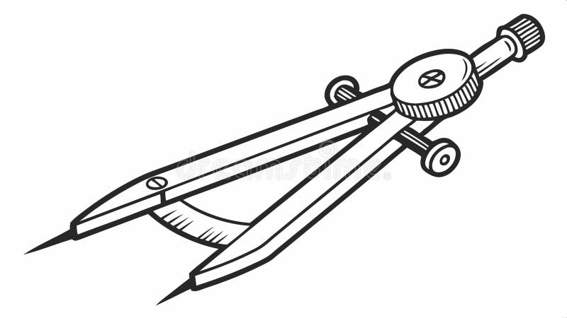 Drawing Compass Geometry Tool Illustration Vector Design Generative AI Stock Vector ...