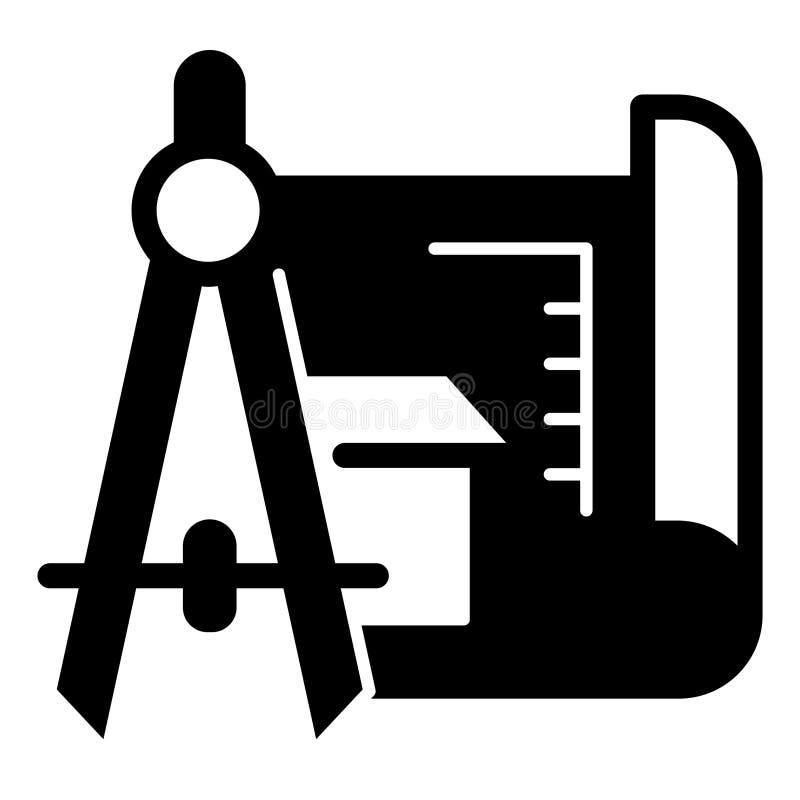 Compass and building stock vector. Illustration of cartoon - 221574531