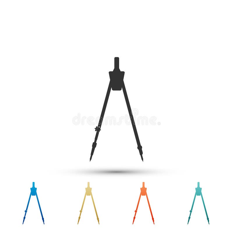 Drawing Compass Icon Isolated on White Background. Compasses Sign ...