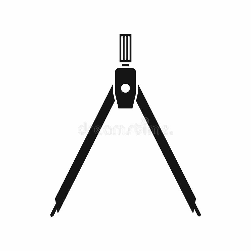 Drawing Compass Icon, Outline Style Stock Vector - Illustration of ...