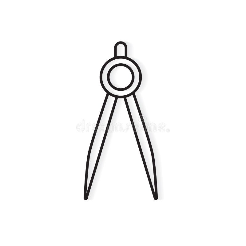 Drawing compass icon stock vector. Illustration of isolated - 152944606