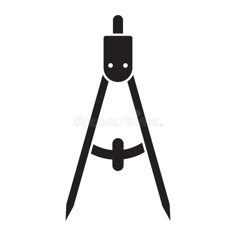 Drawing compass icon stock illustration. Illustration of mathematic ...