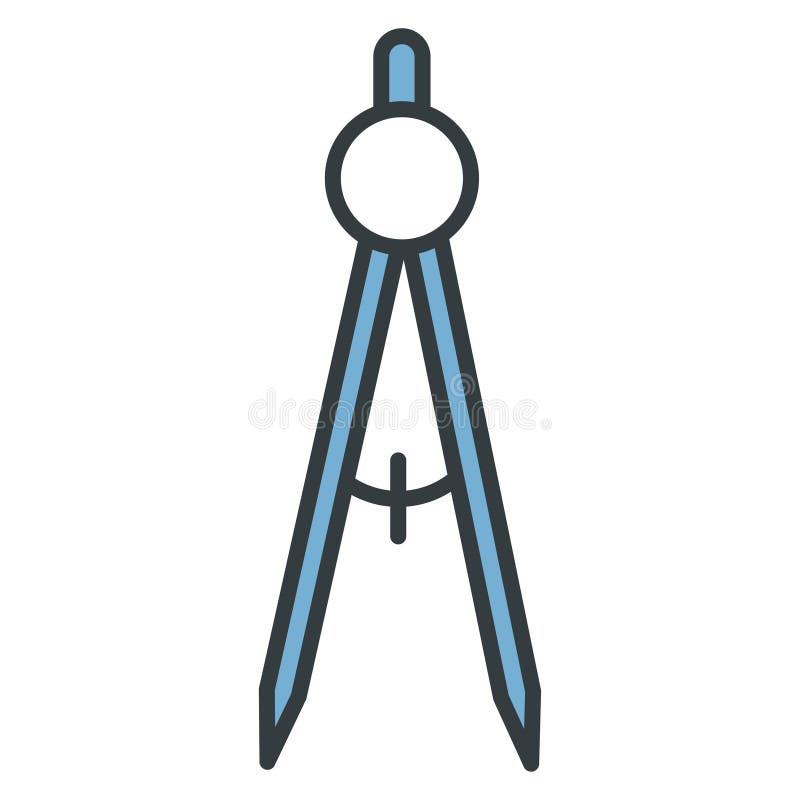 Drawing compass icon stock illustration. Illustration of drawing ...