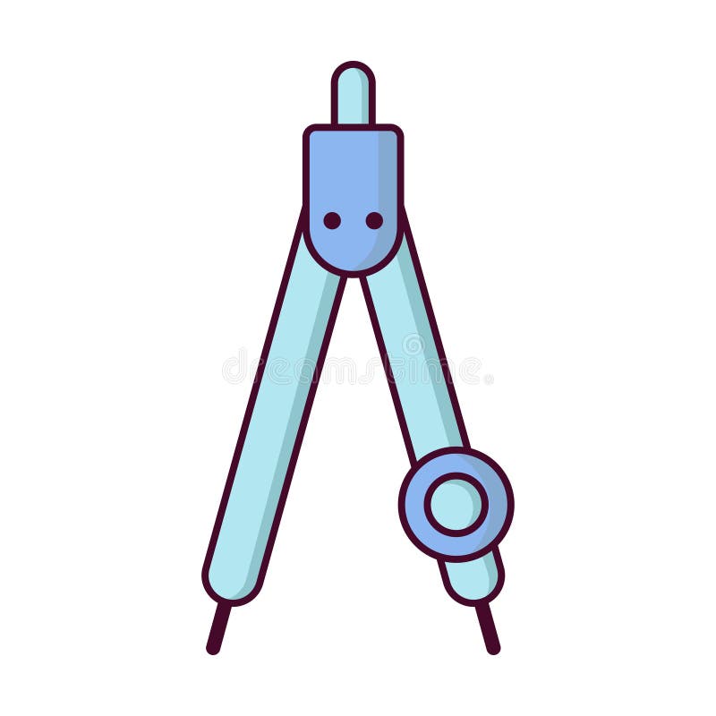 Drawing compass icon stock illustration. Illustration of object - 309320043