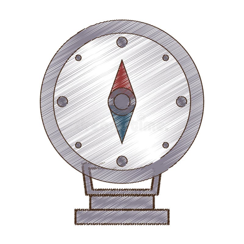 Drawing Compass Location Gps Travel Stock Illustration - Illustration ...