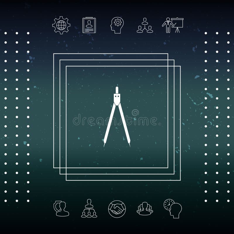 Drawing Compass Symbol . Elements for Your Design Stock Vector ...