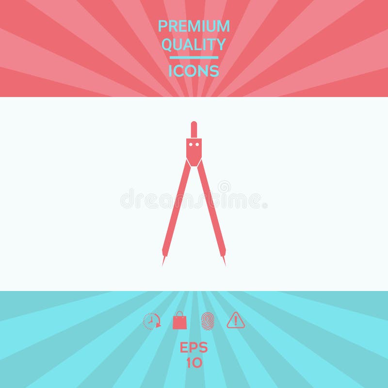 Drawing compass symbol stock vector. Illustration of blueprint - 118844279