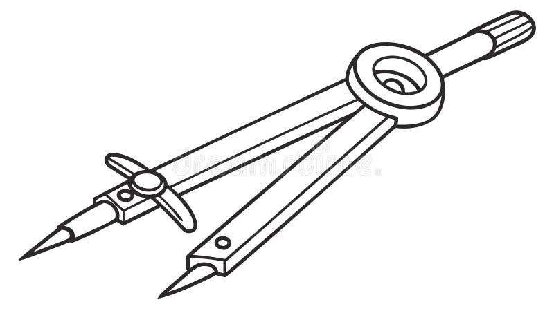 Drawing Compass Tool for Geometry and Design Sketch Design Vector Design Generative AI Stock ...