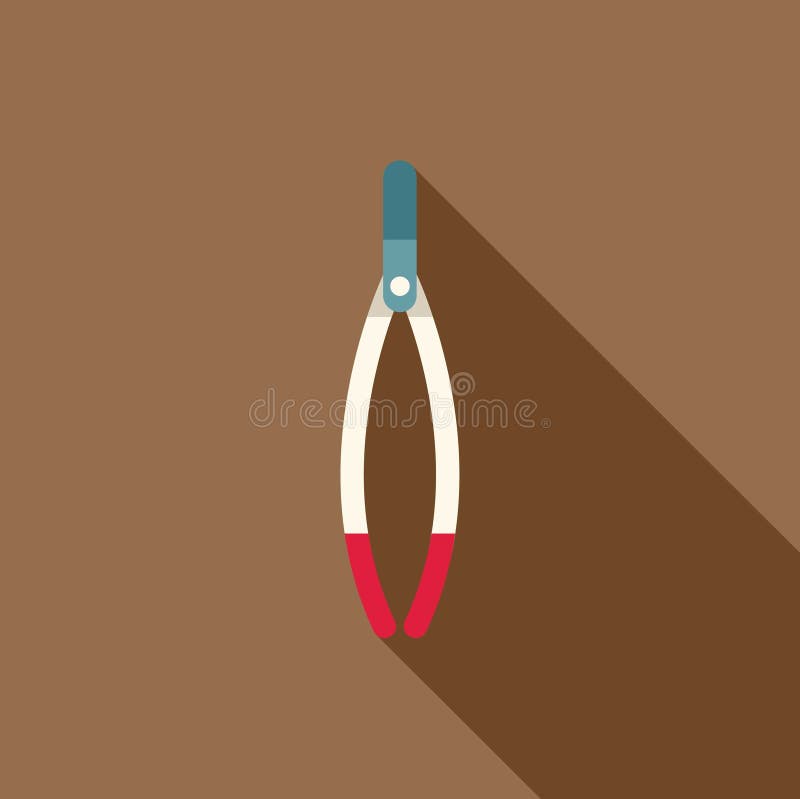 Drawing Compass Tool Icon with Long Shadow on Brown Background Stock ...