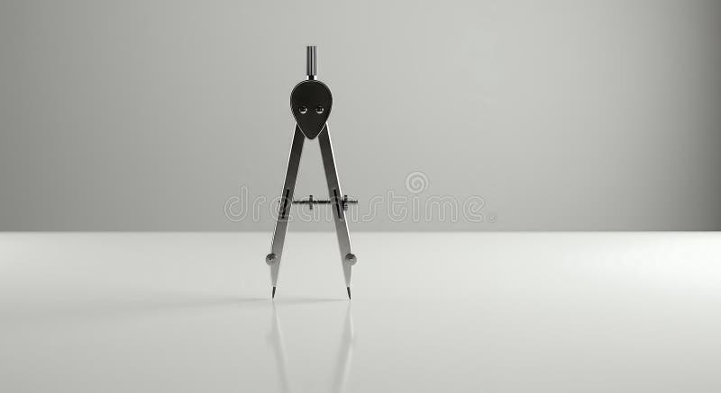 Drawing Compass on White Surface Used for Geometry and Design Projects ...