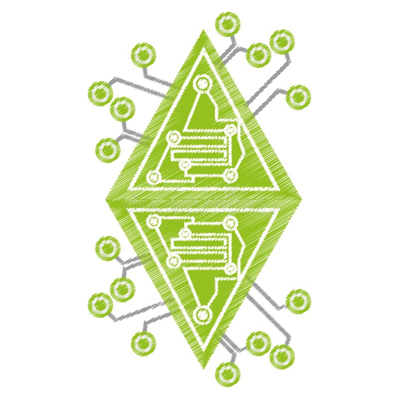 Drawing Computer Circuit Diamond Electronic Component Stock ...