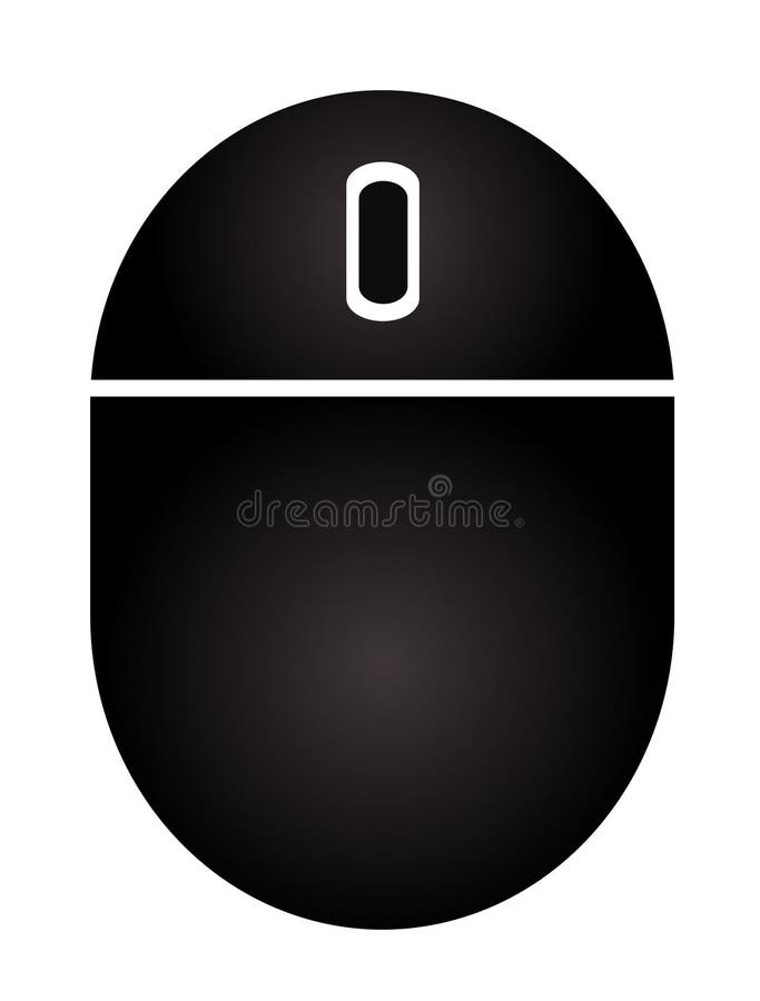 The Drawing of a Computer Mouse, an Input Device that is Used with a ...