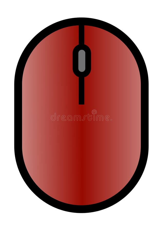 The Drawing of a Computer Mouse, a Small Hardware Input Device Used by ...