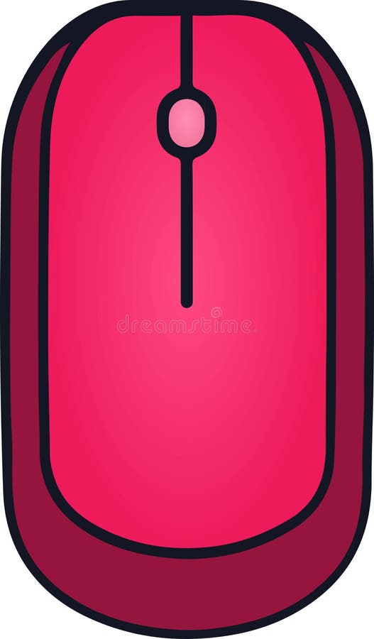 The Drawing of a Computer Mouse, a Small Hardware Input Device Used by ...