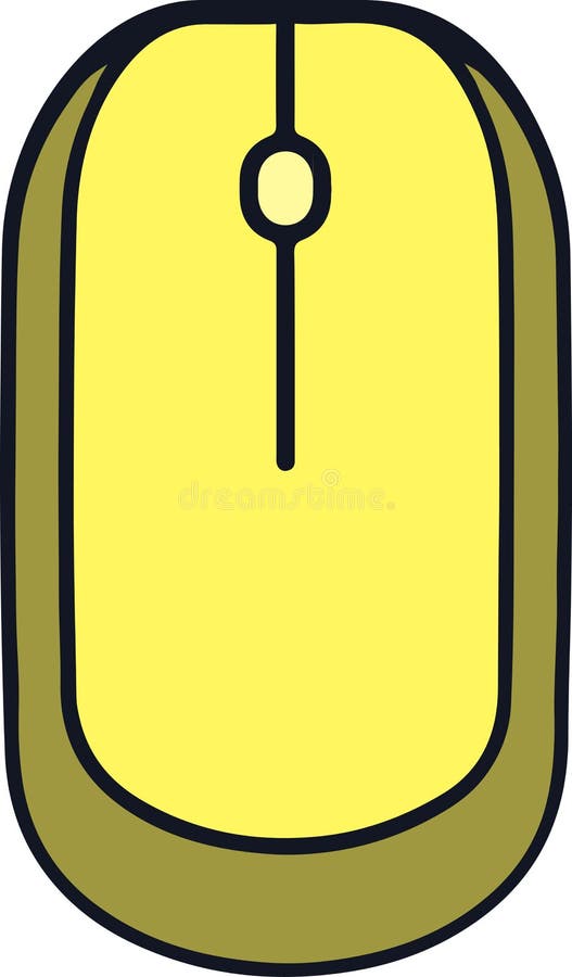 The Drawing of a Computer Mouse, a Small Hardware Input Device Used by ...