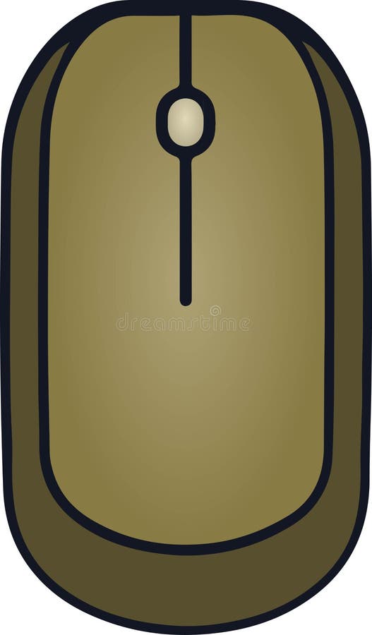 The Drawing of a Computer Mouse, a Small Hardware Input Device Used by ...